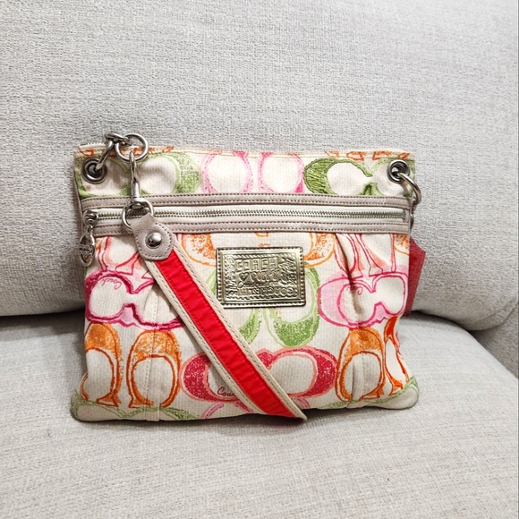 Coach | Bags | Coach Poppy Signature Cs Multicolored Shoulder Bag ...